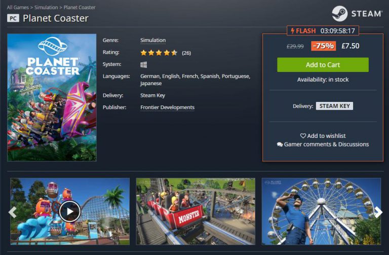 Planet Coaster ลดถึง 75% ใน Gameplanet - GameWorld.in.th